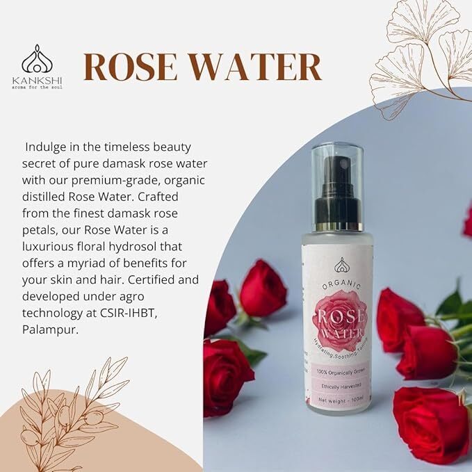 Kankshi organic 100% Natural Damask Rose water